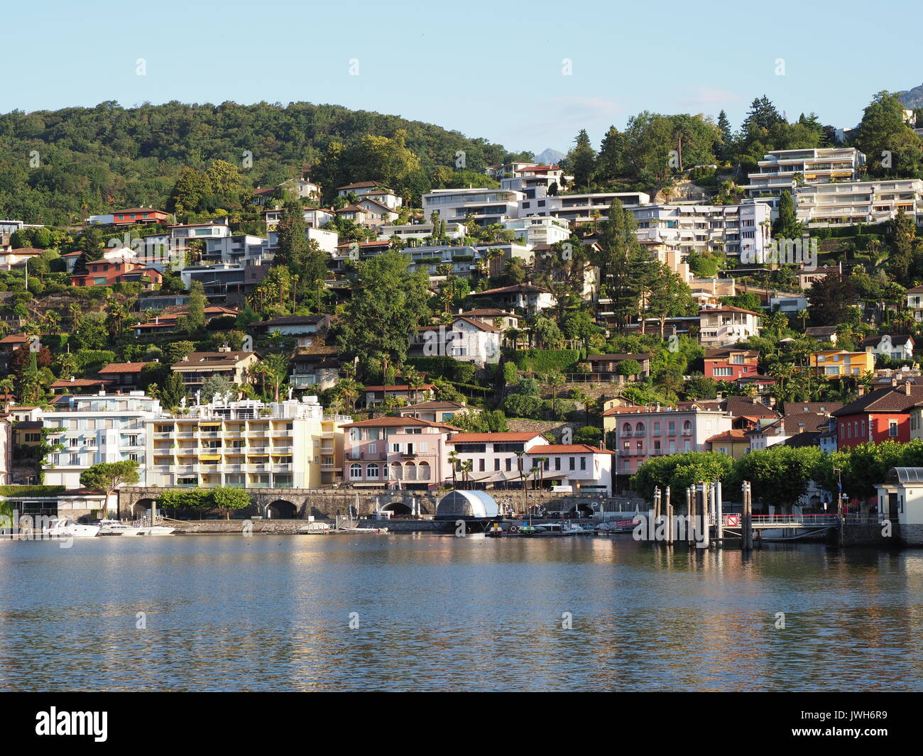 Switzerland ascona canton ticino city lago maggiore lake lakeside ...