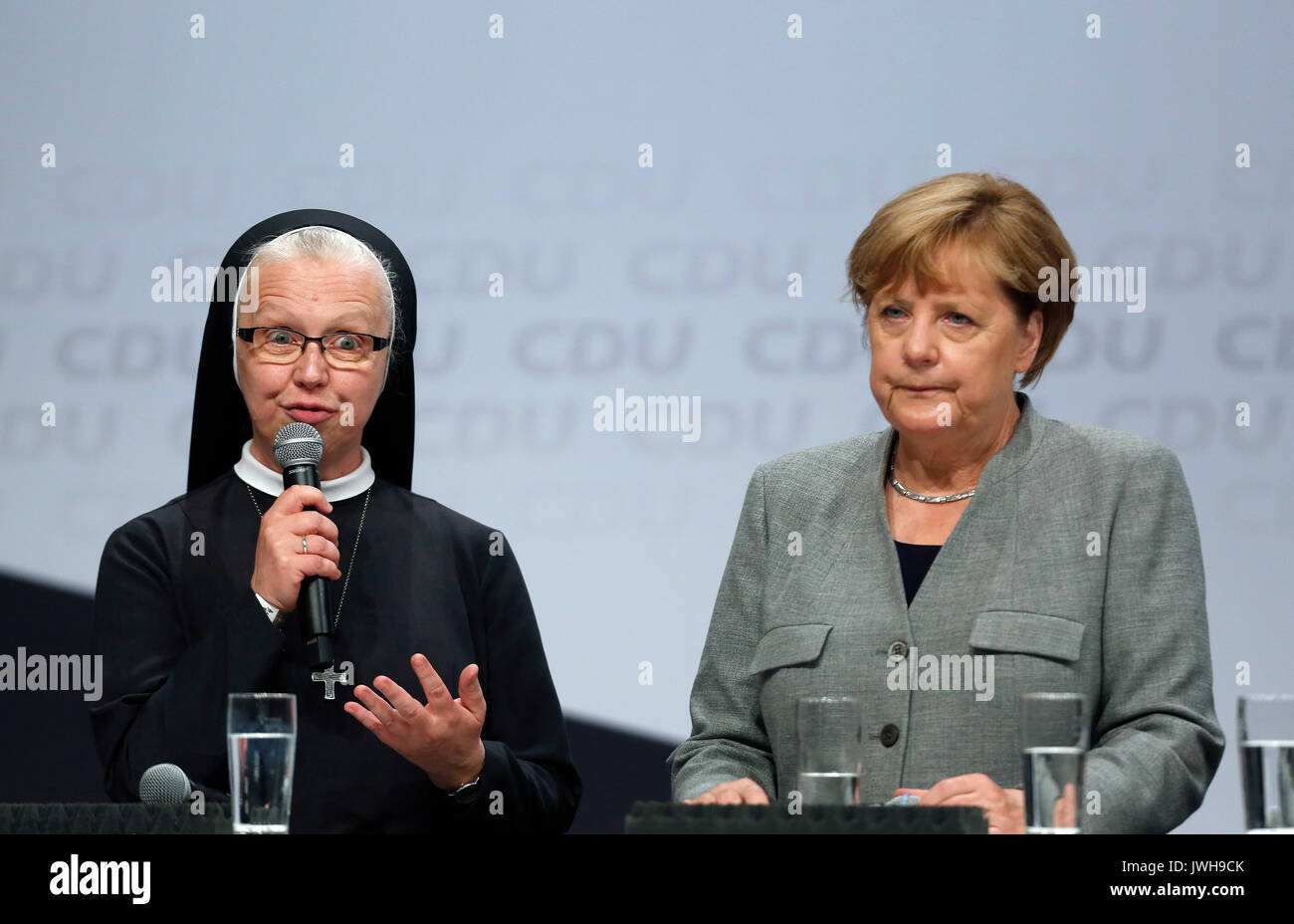 Dortmund, Germany. 12th Aug, 2017. German chancellor Angela Merkel (CDU ...