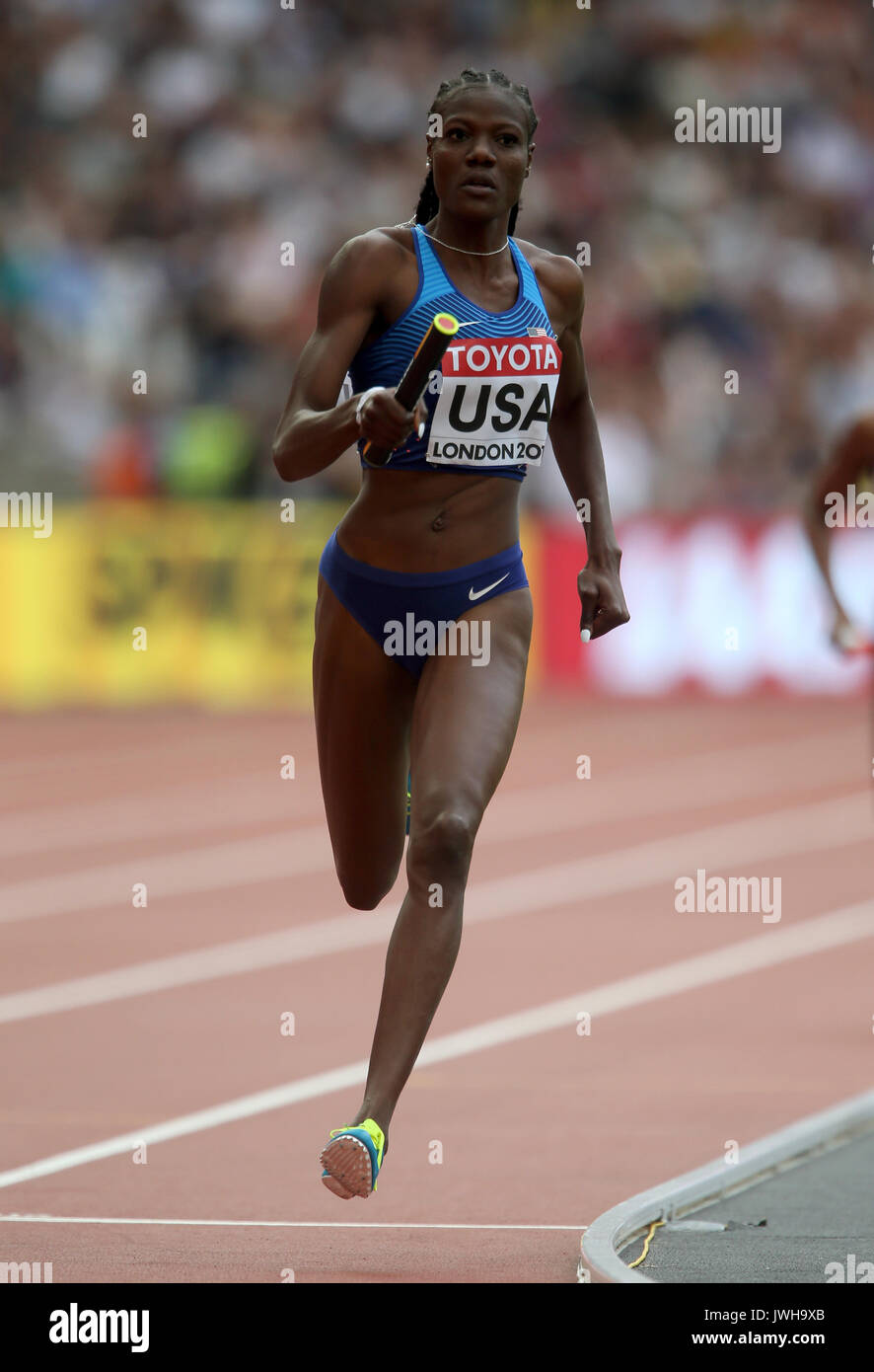 London, UK. 12 Aug, 2017. Shakima Wimbley 4 X400 Metres World Athletics ...