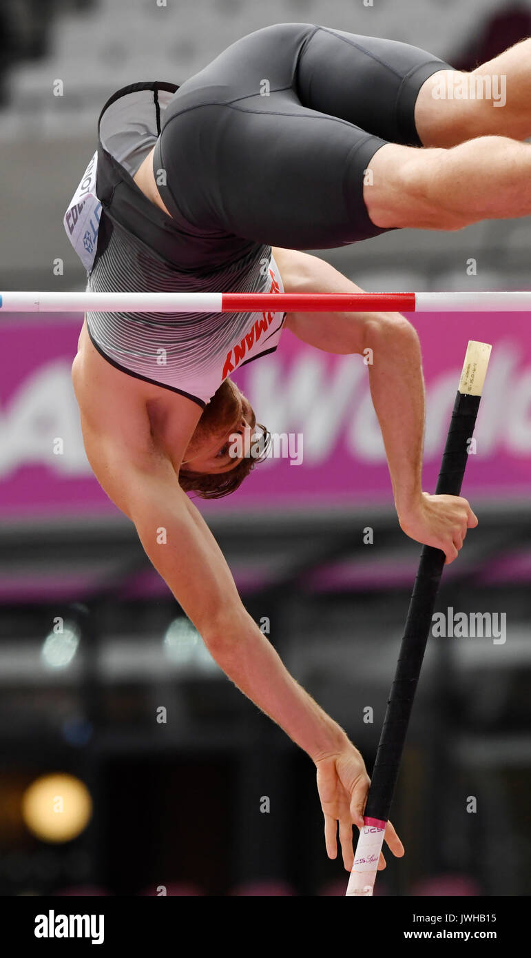 London, UK. 12th Aug, 2017. German athlete Rico Freimuth competes in ...