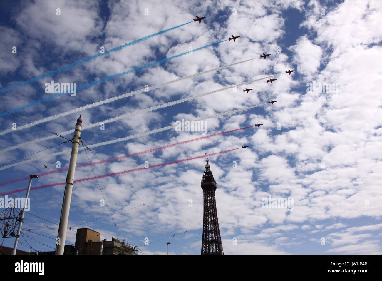 Red arrows over blackpool tower hi-res stock photography and images - Alamy