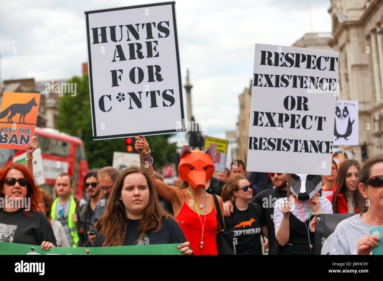 London, UK. 12th Aug, 2017. The Badger Trust, the Make Hunting History ...