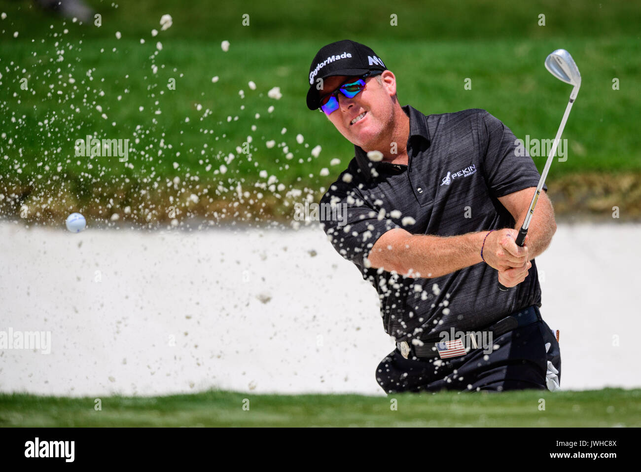Charlotte, North Carolina, USA 12th Aug, 2017 Golfer D.A. Points during ...