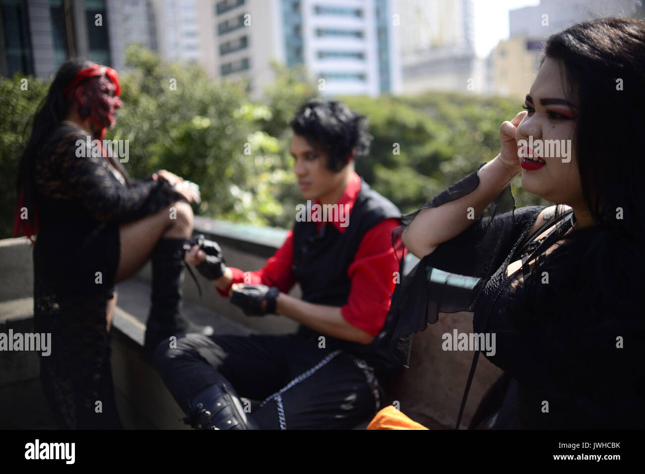 Sao Paulo, Brazil. 12th Aug, 2017. VAMPIRE DAY: Paulistanos celebrate ...