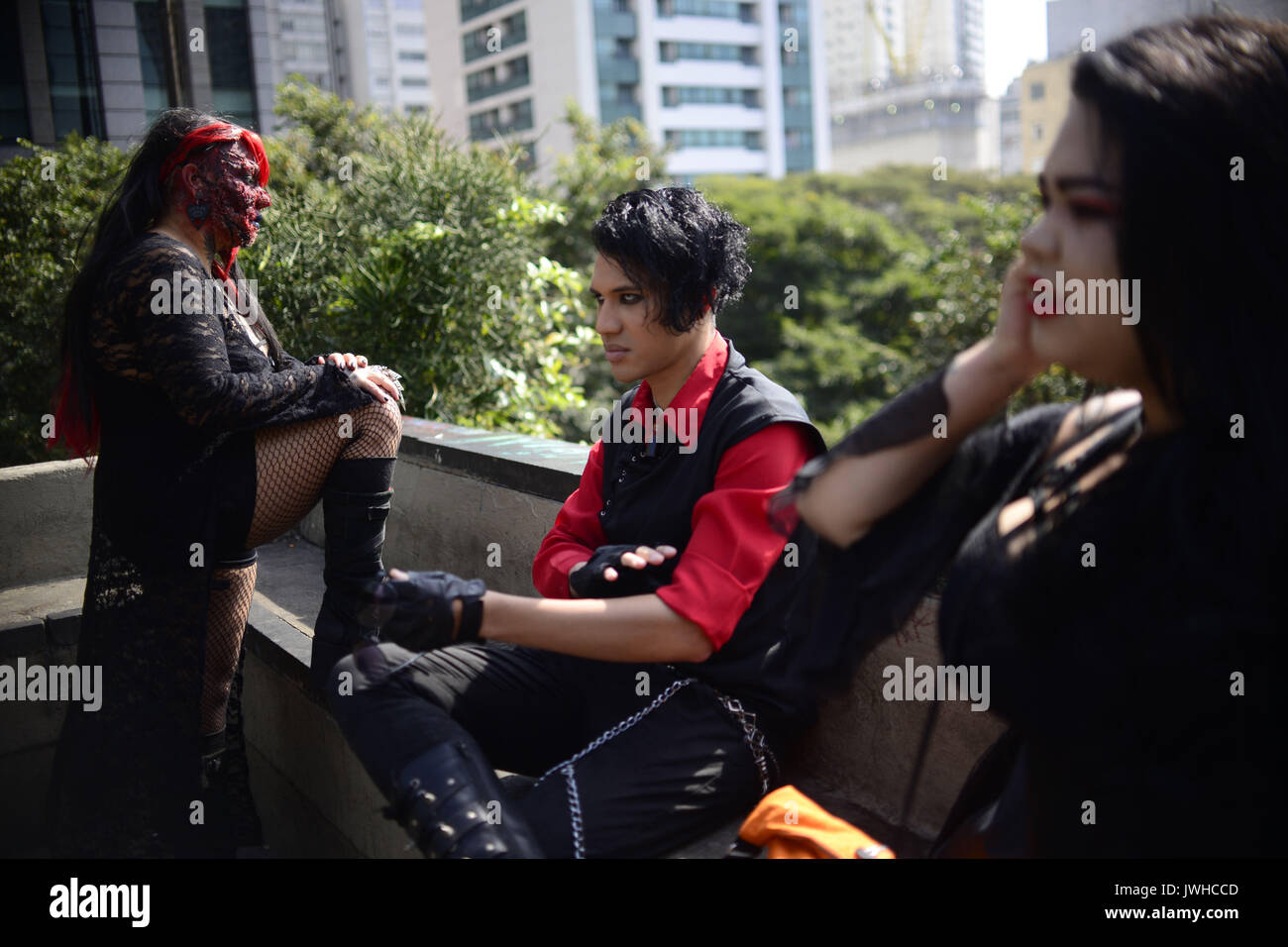 Sao Paulo, Brazil. 12th Aug, 2017. VAMPIRE DAY: Paulistanos celebrate ...