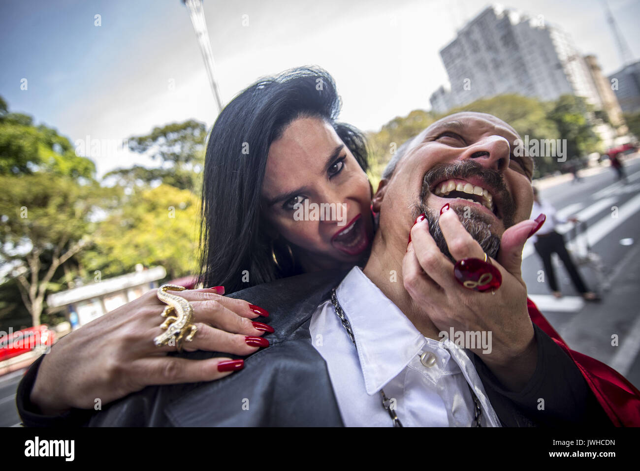 Sao Paulo, Brazil. 12th Aug, 2017. VAMPIRE DAY: Paulistanos celebrate ...