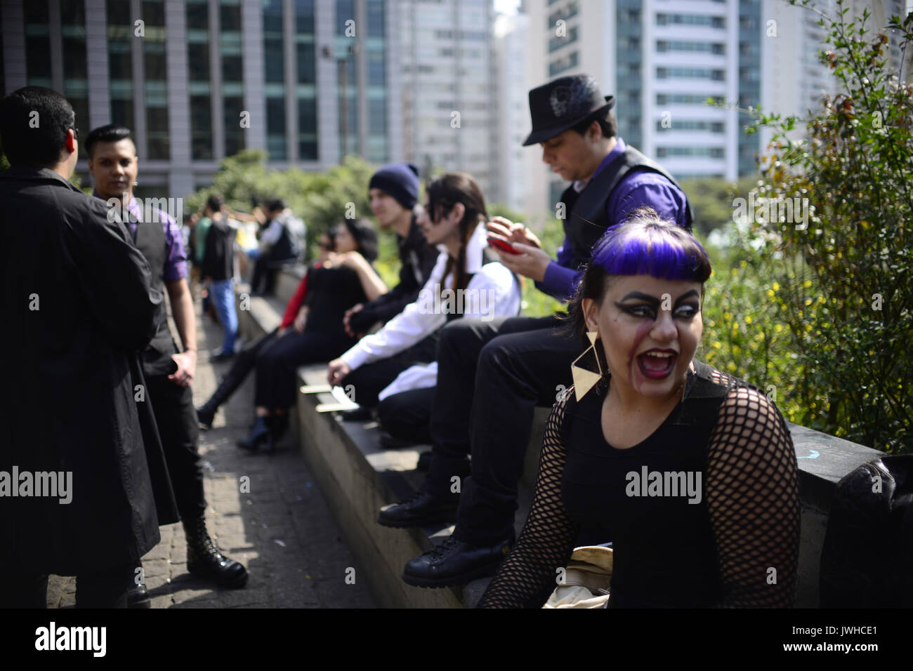 Sao Paulo, Brazil. 12th Aug, 2017. VAMPIRE DAY: Paulistanos celebrate ...