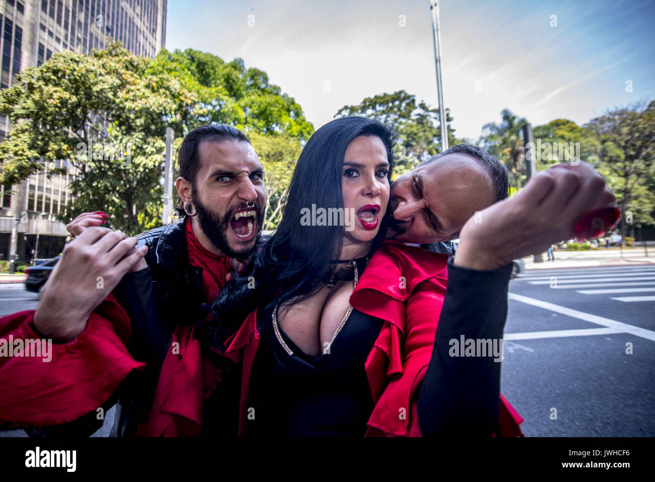 Sao Paulo, Brazil. 12th Aug, 2017. VAMPIRE DAY: Paulistanos celebrate ...