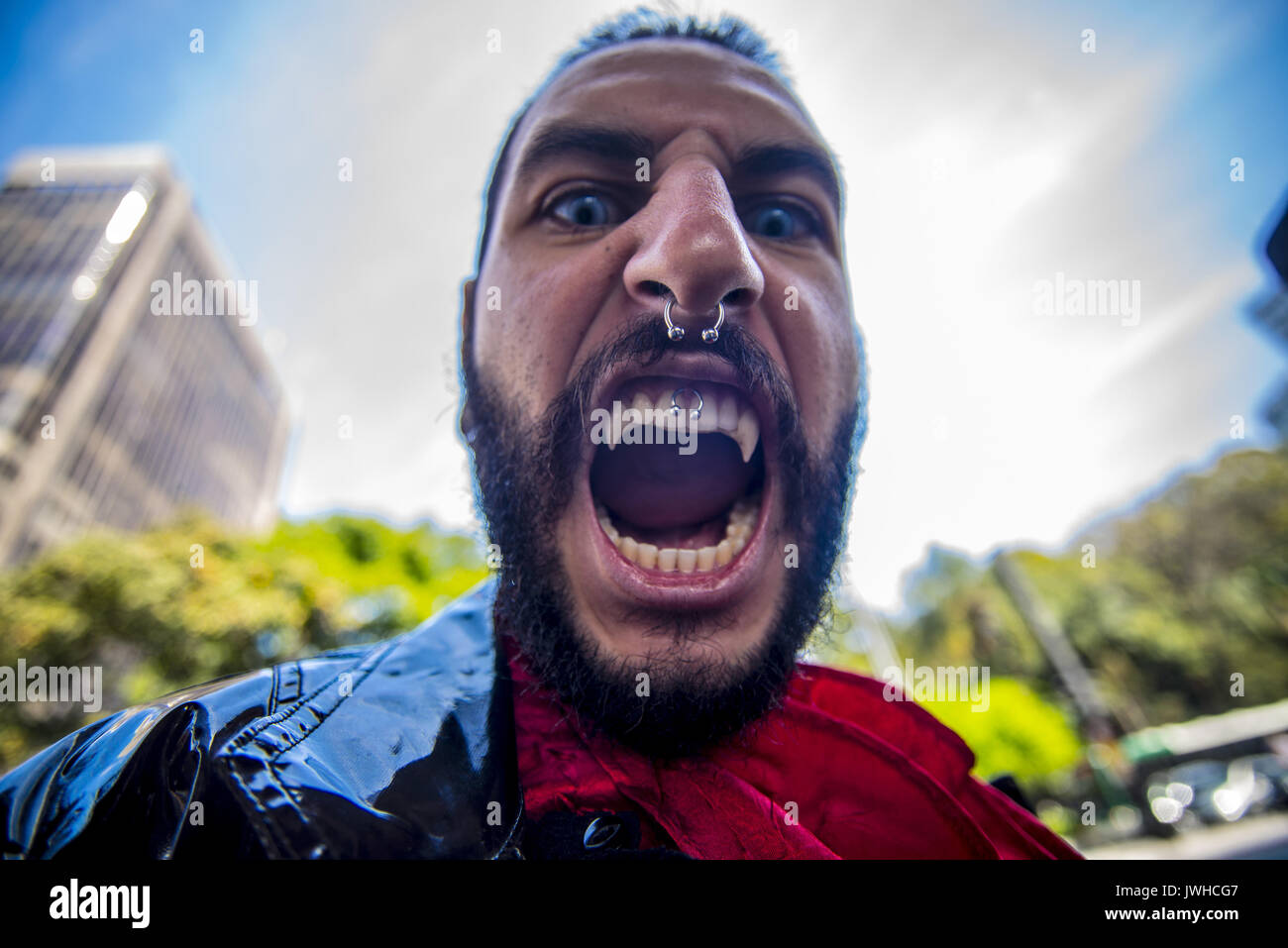 Sao Paulo, Brazil. 12th Aug, 2017. VAMPIRE DAY: Paulistanos celebrate ...