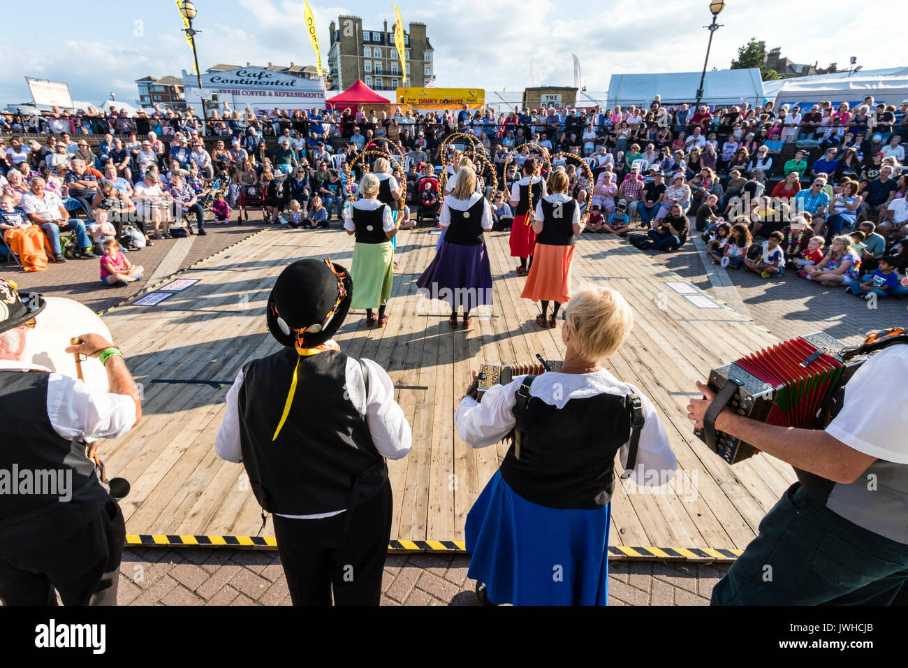 Broadstairs yearly folk week festival. Women folk dancers of St ...