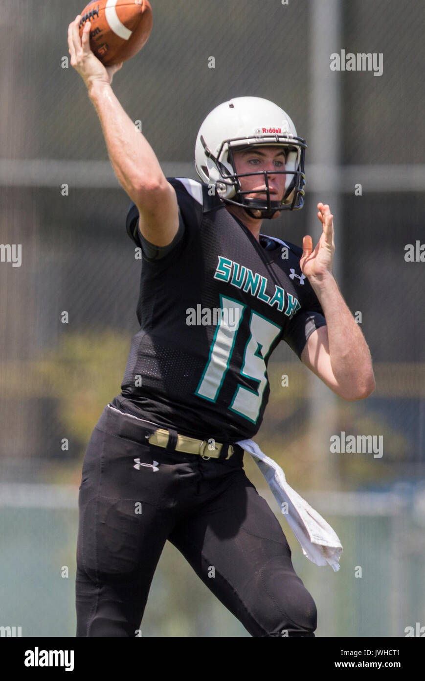Florida, USA. 12th Aug, 2017. CHARLIE KAIJO | Times.Sunlake quarterback ...