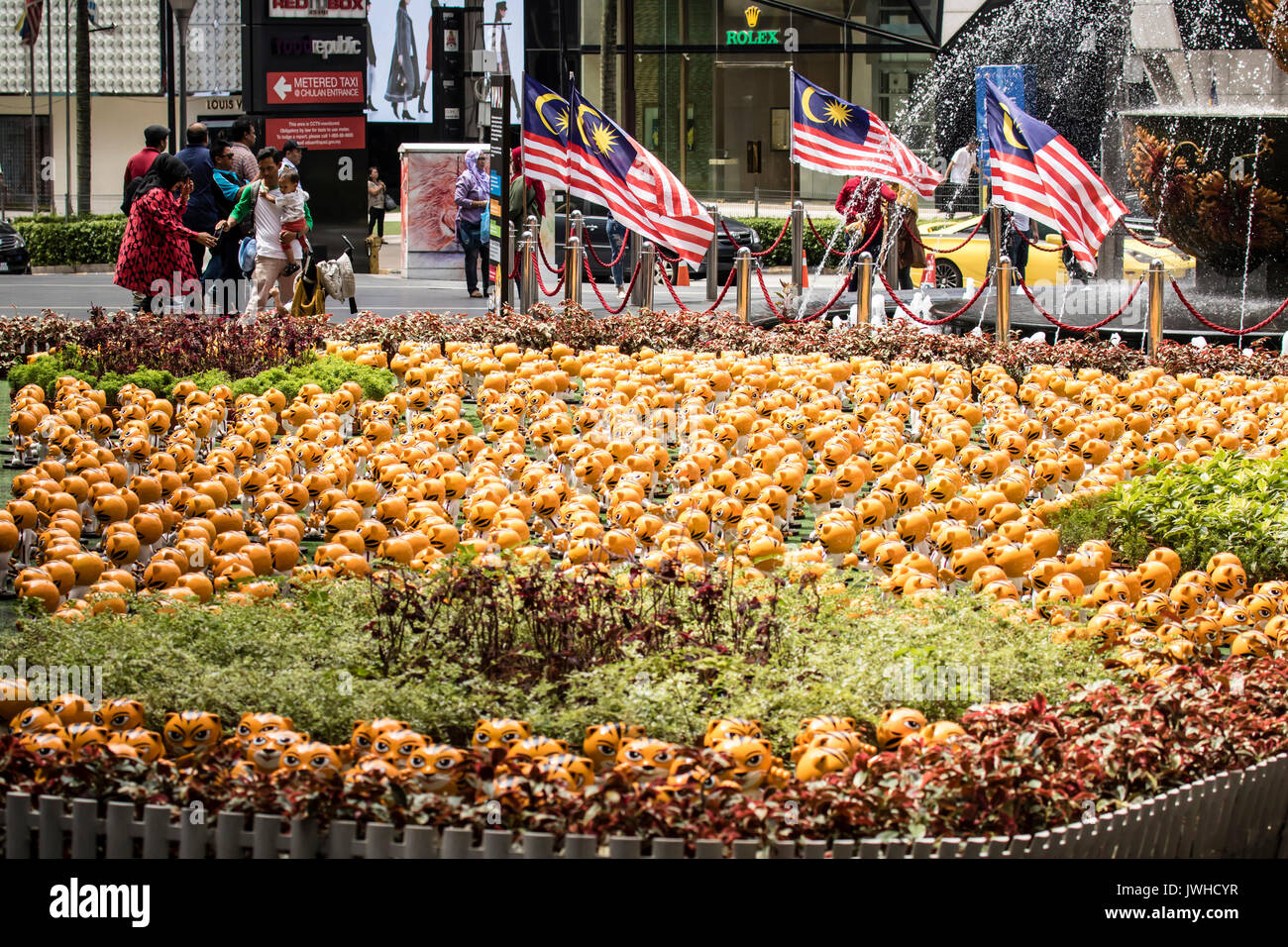 Kuala Lumpur, Malaysia. 12th August, 2017. Rimau is the official mascot ...