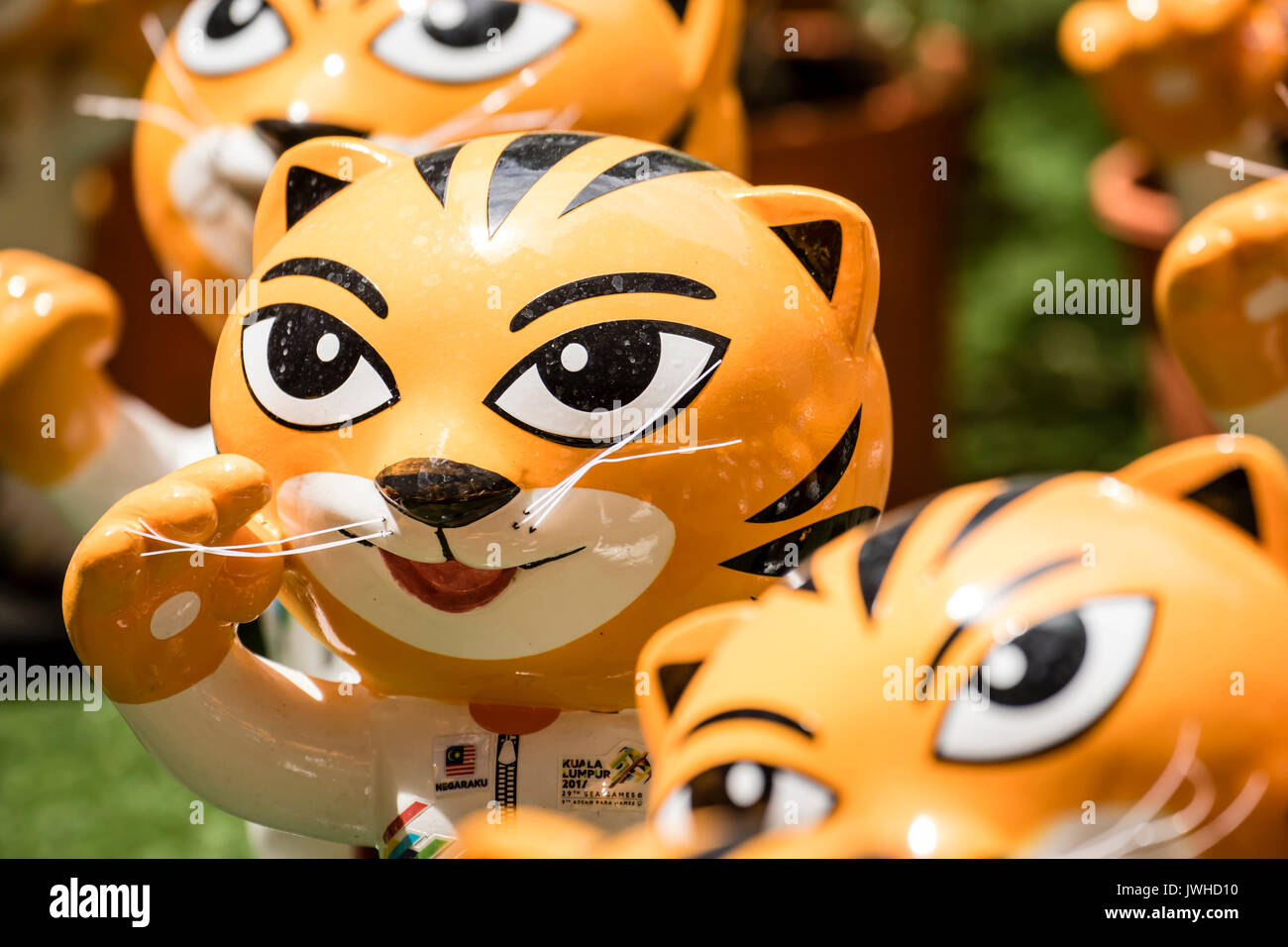 Kuala Lumpur, Malaysia. 12th August, 2017. Rimau is the official mascot ...