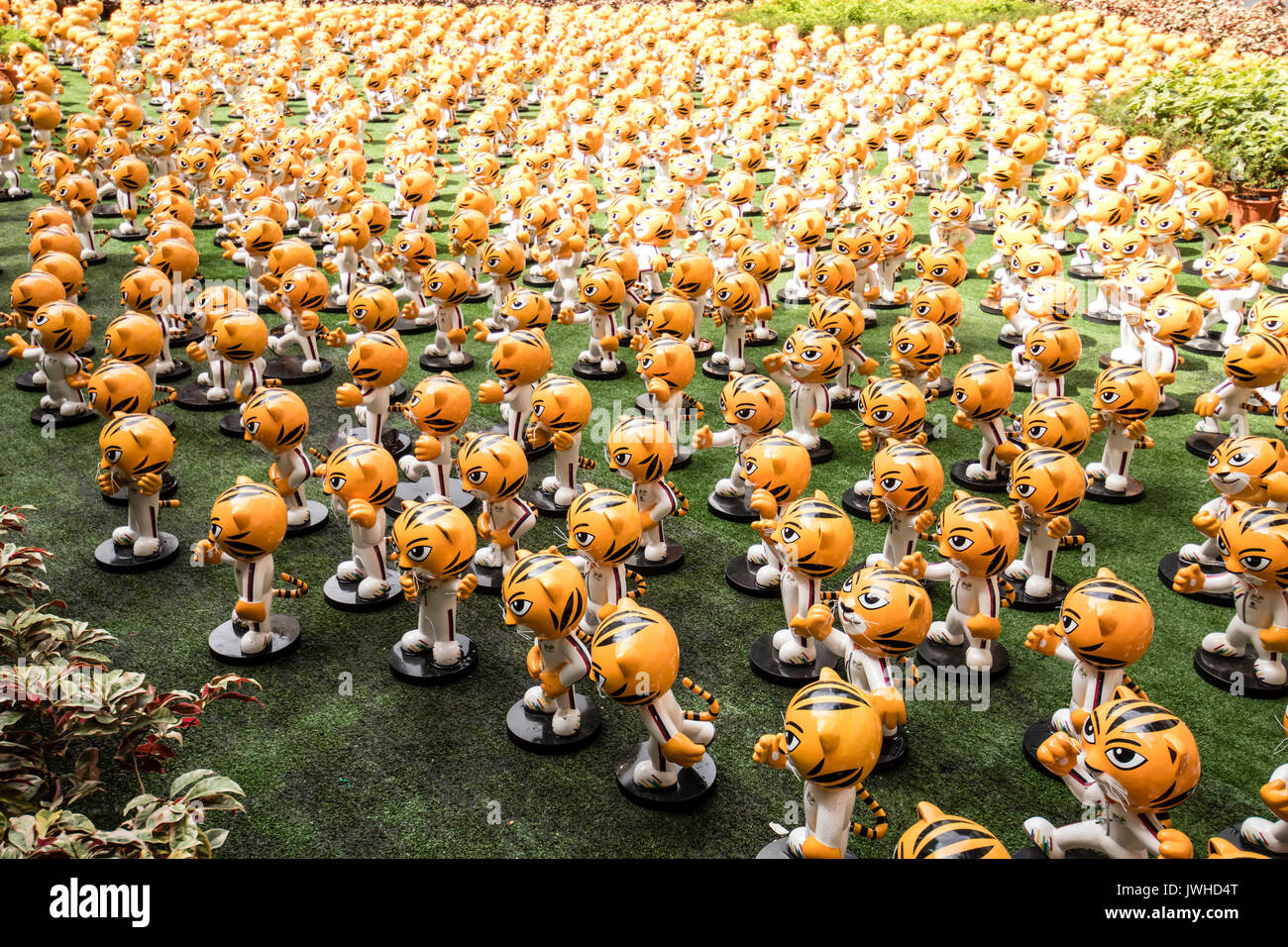 Kuala Lumpur, Malaysia. 12th August, 2017. Rimau is the official mascot ...