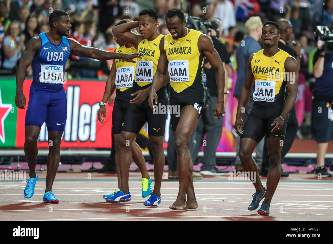 Mens 4x 100m relay final hi-res stock photography and images - Alamy