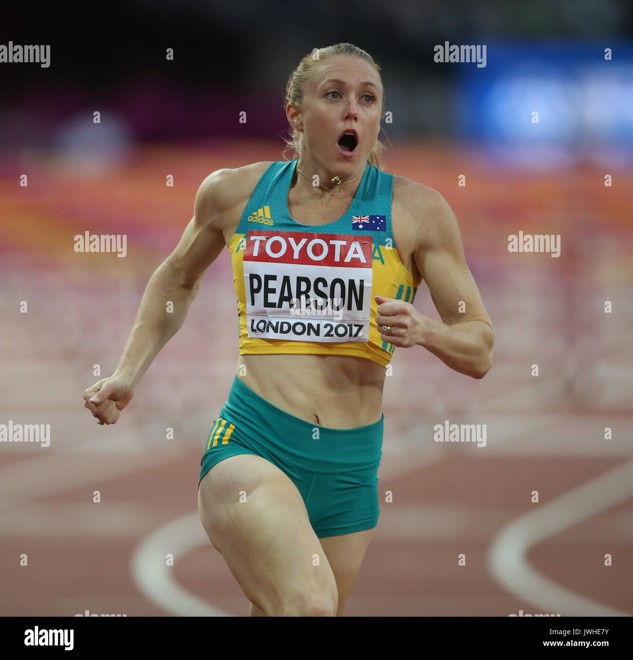 London, UK. 12th Aug, 2017. Sally Pearson Wins 100 Metres Hurdles 100 ...