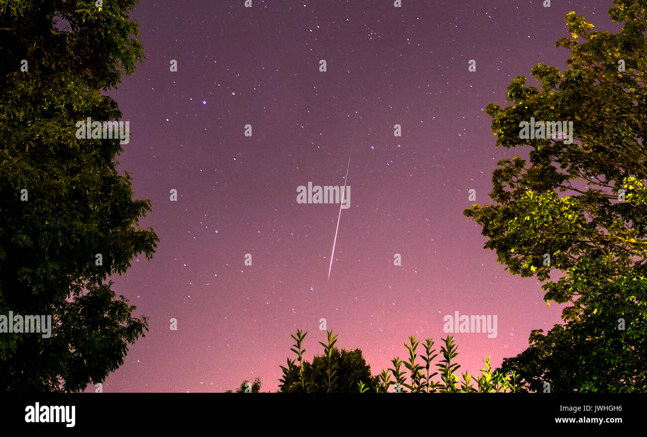 Normanton, West Yorkshire, UK. 13th August, 2017. Perseid Meteor Shower ...
