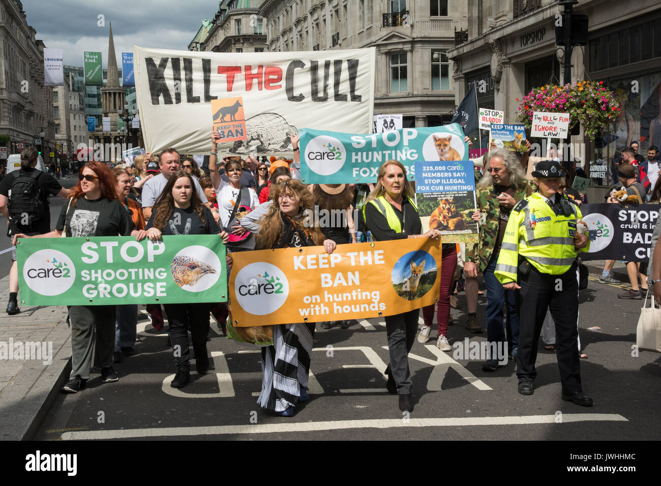 London, UK, 12th August 2017. Make Badger Culling, Fox Hunting & Driven ...