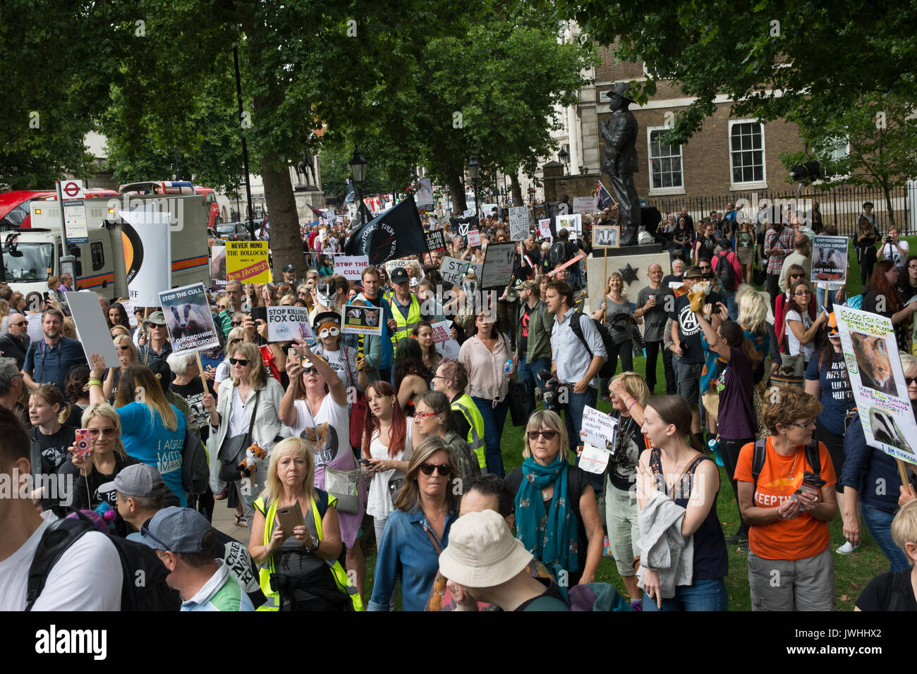 London, UK, 12th August 2017. Make Badger Culling, Fox Hunting & Driven ...