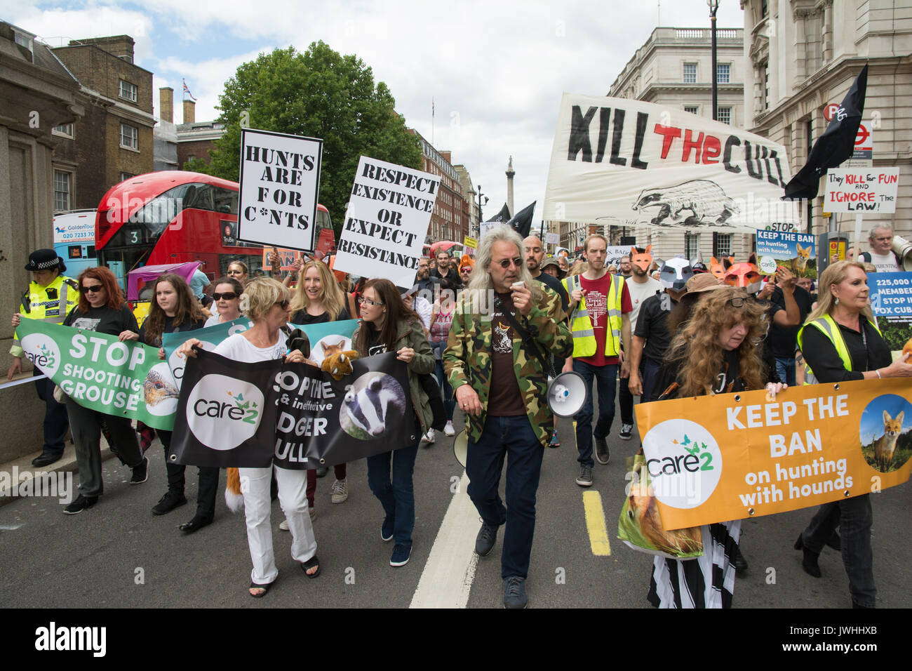 London, UK, 12th August 2017. Make Badger Culling, Fox Hunting & Driven ...