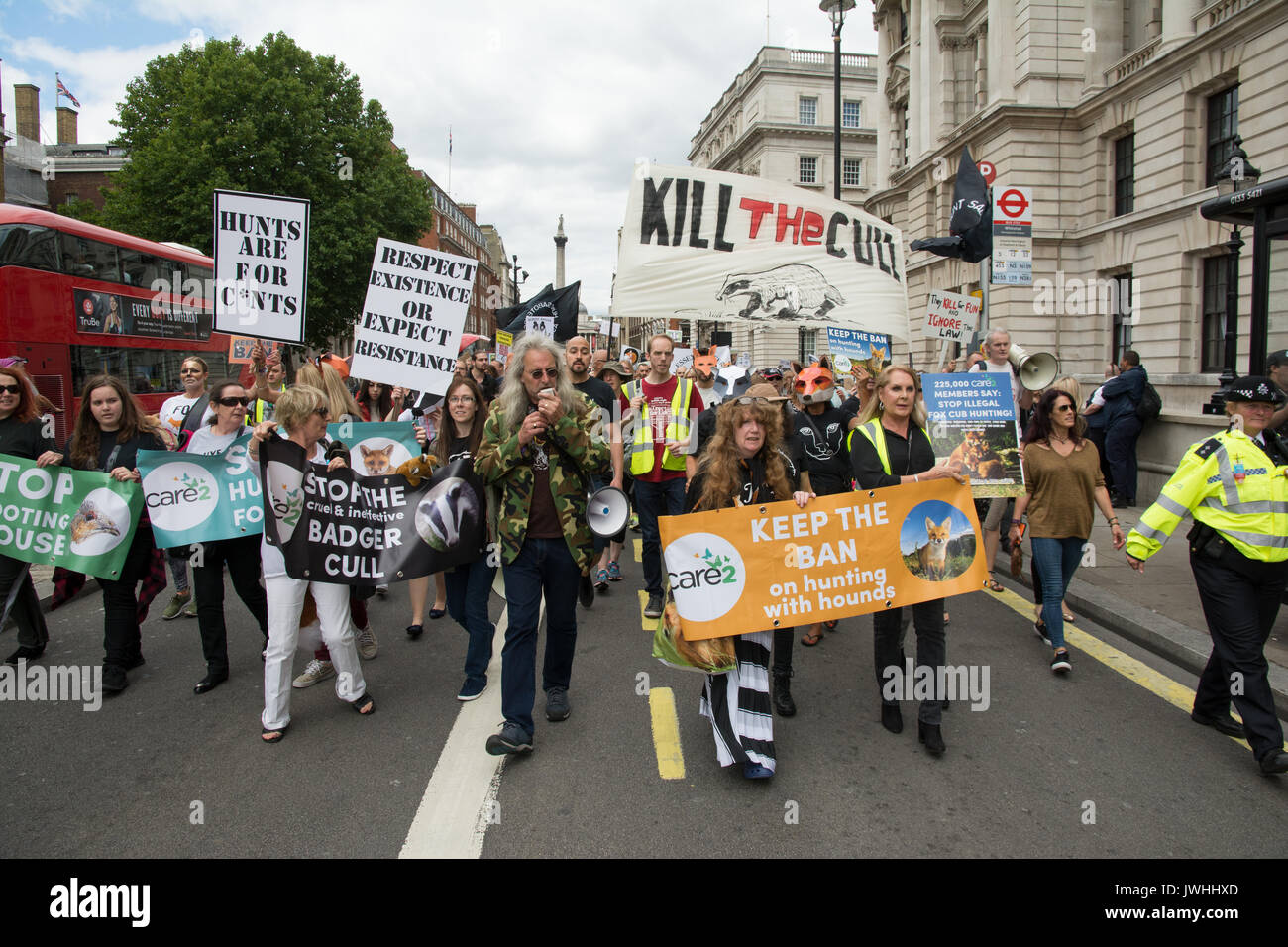 London, UK, 12th August 2017. Make Badger Culling, Fox Hunting & Driven ...