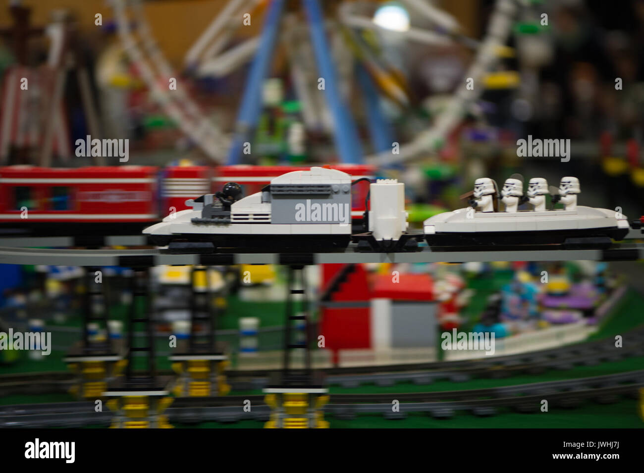 Canberra, Australia. 13th Aug, 2017. A Lego model is seen at the annual ...