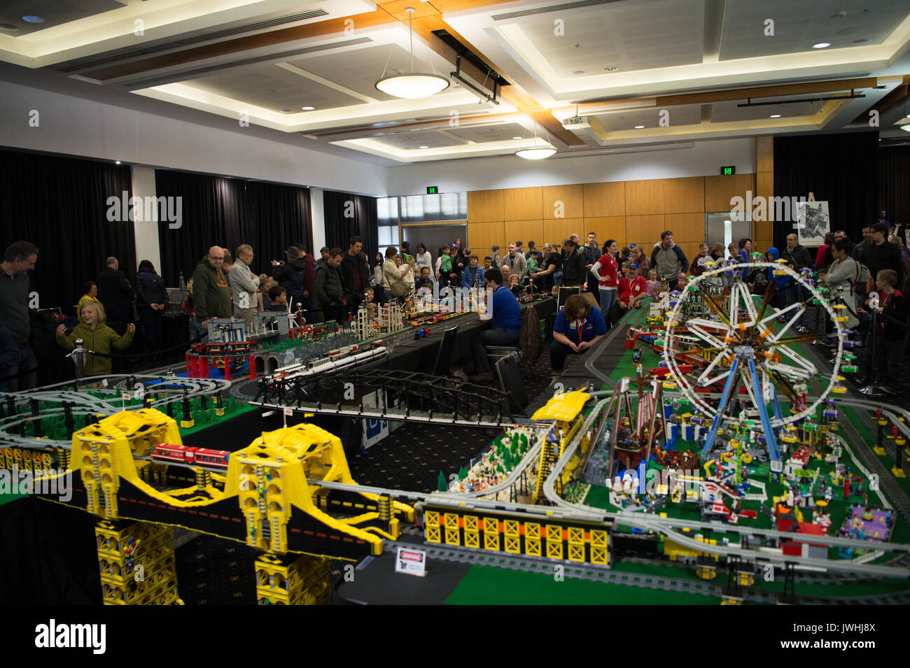 Canberra, Australia. 13th Aug, 2017. People visit the annual Lego Brick ...