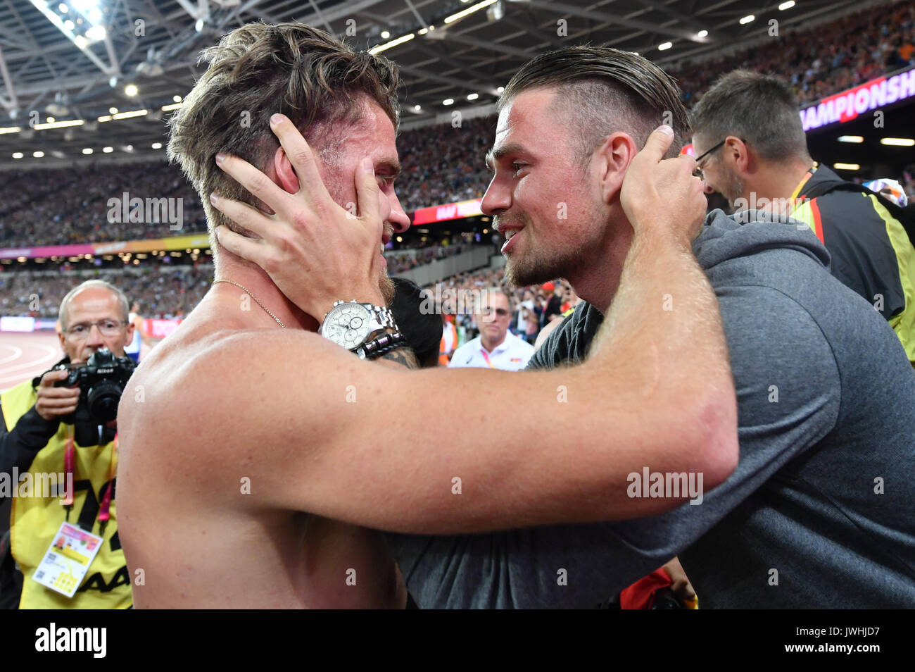 London, UK. 12th Aug, 2017. German athlete Rico Freimuth (silver ...