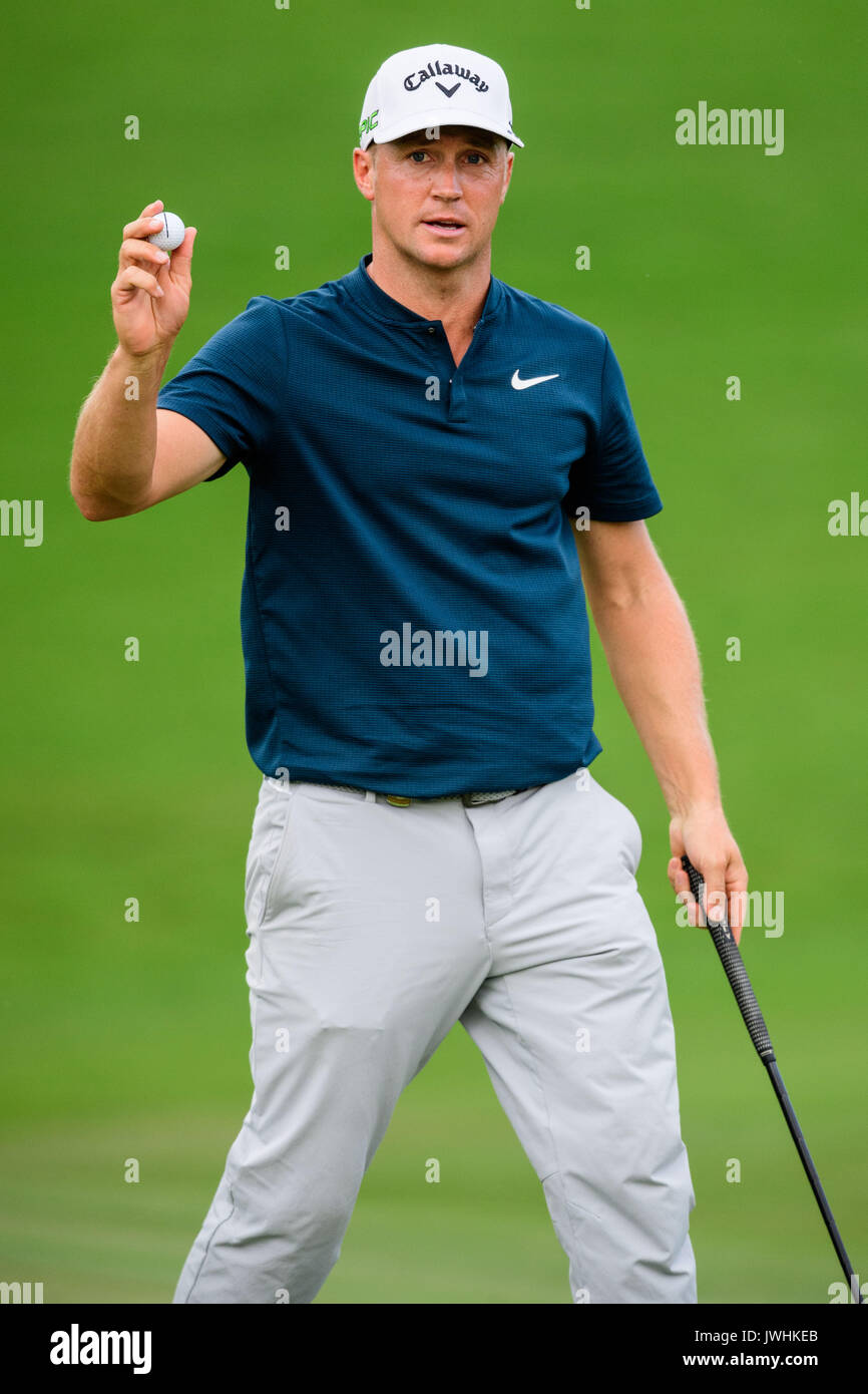 Golfer Alex Noren during the PGA Championship on Saturday August 12 ...