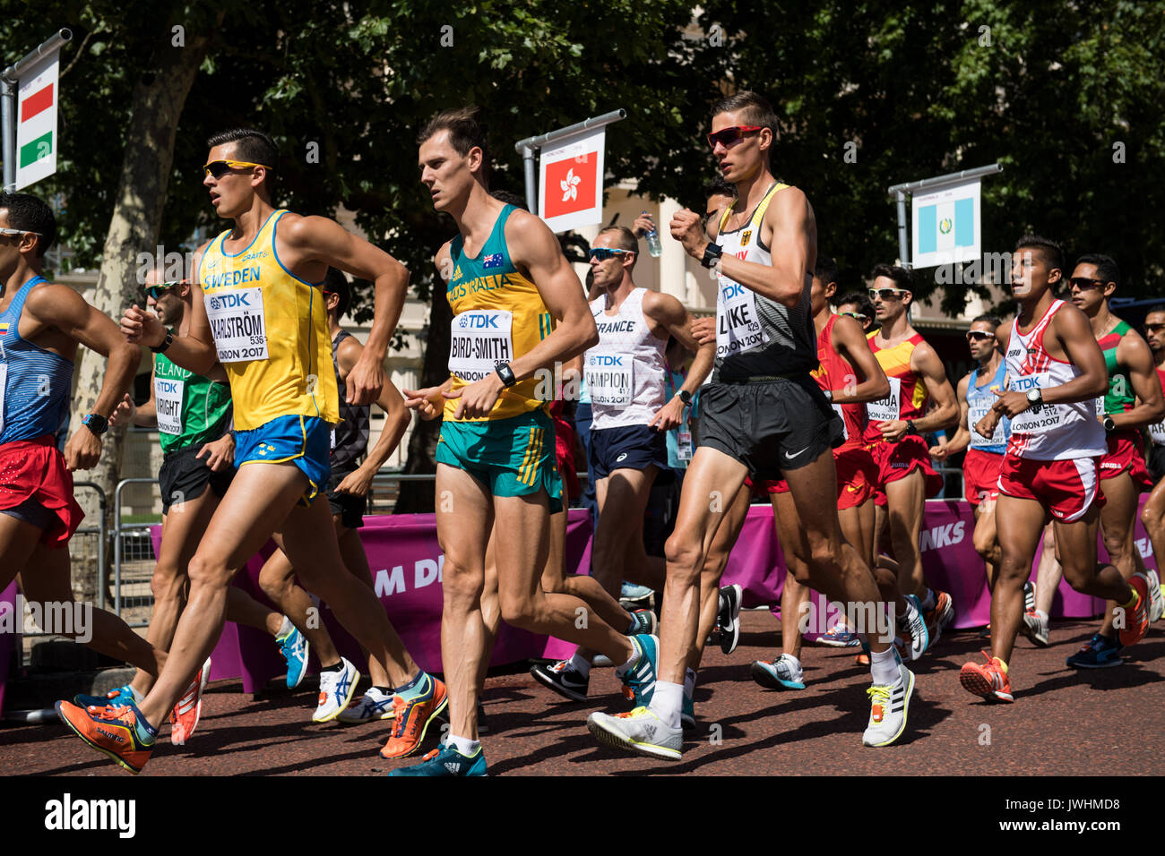 London, UK. 13th Aug, 2017. German athlete Christopher Linke (R, centre ...