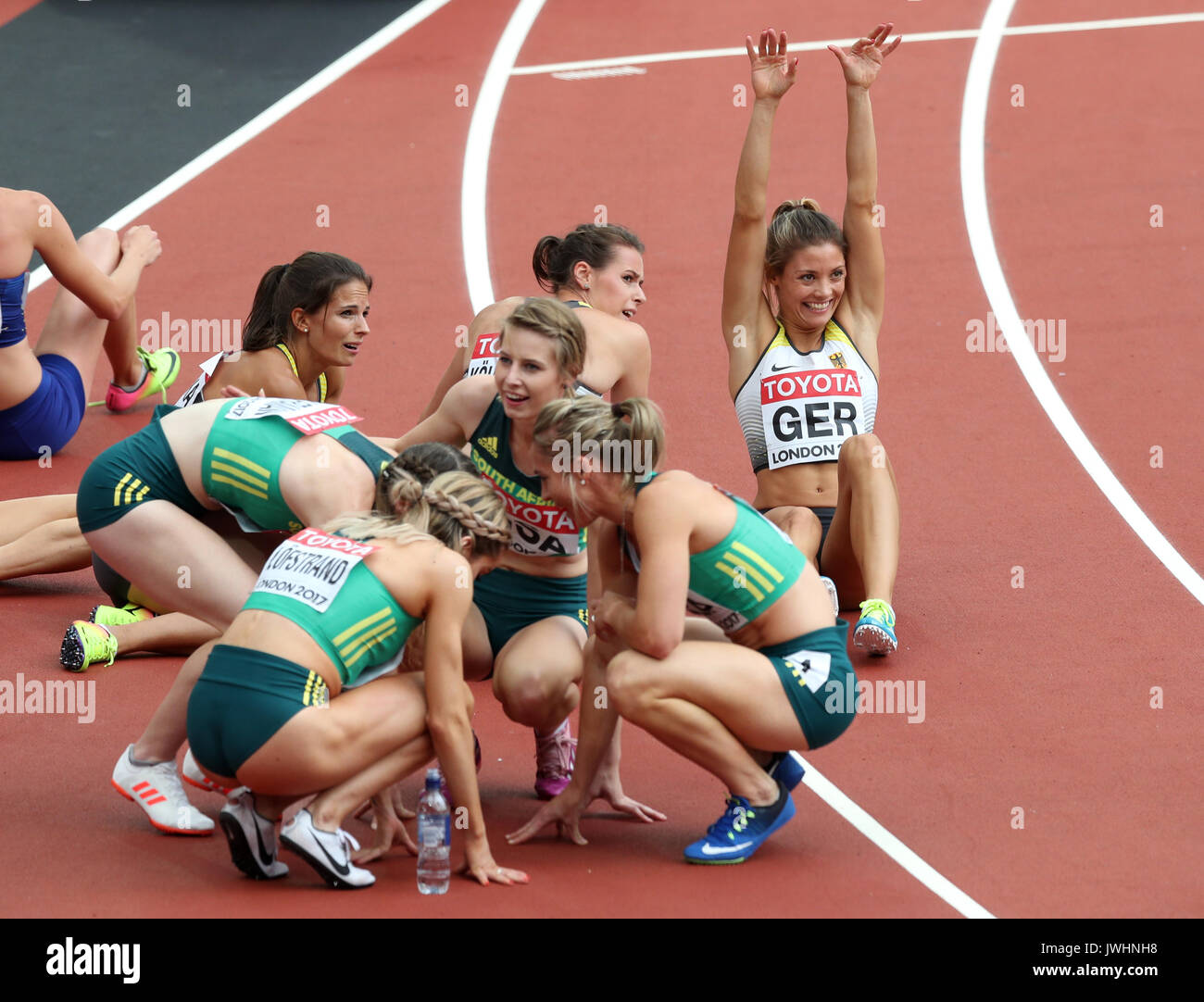 Germany's Ruth Sophia Spelmeyer after competing in the Women's 4x400m ...
