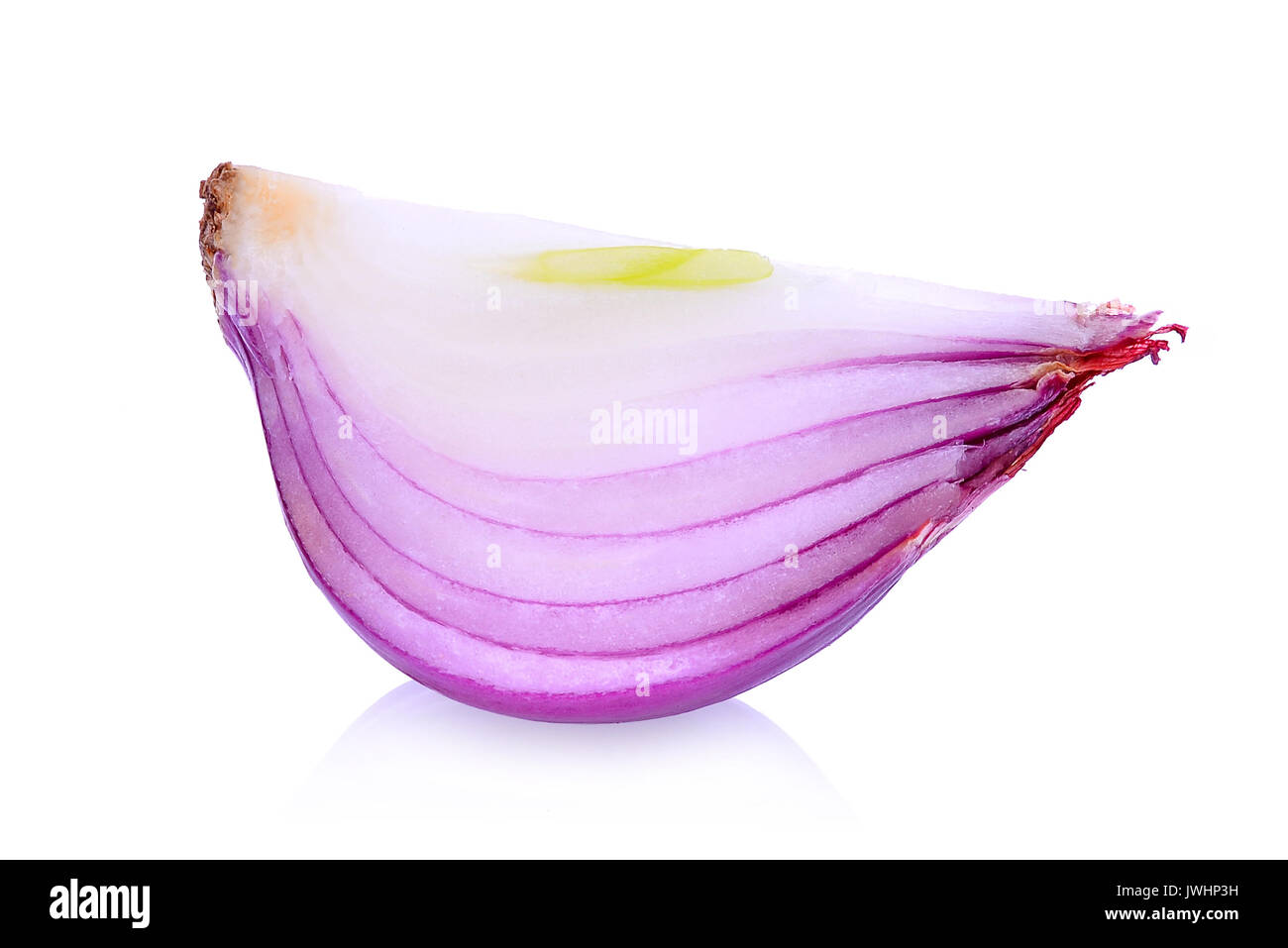 Red onion slice isolated on white background Stock Photo - Alamy