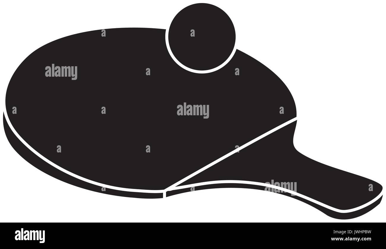 ping pong racket and ball vector illustration design Stock Vector Image ...