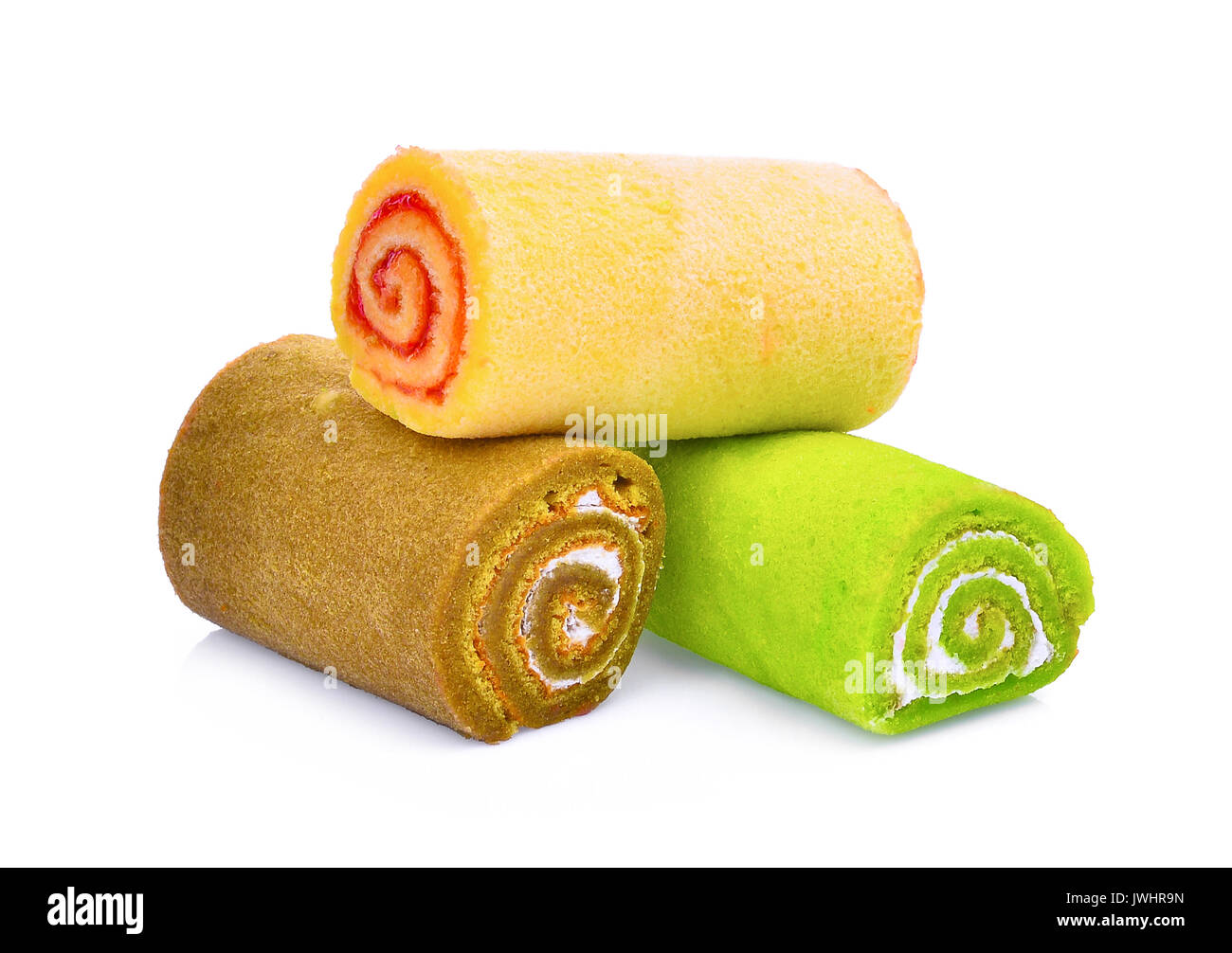 Jam roll mini isolated on white background Stock Photo - Alamy