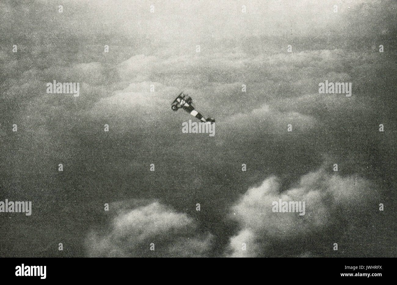 WW1 Flying Ace Jean Marie Dominique Navarre climbing in his plane Stock ...