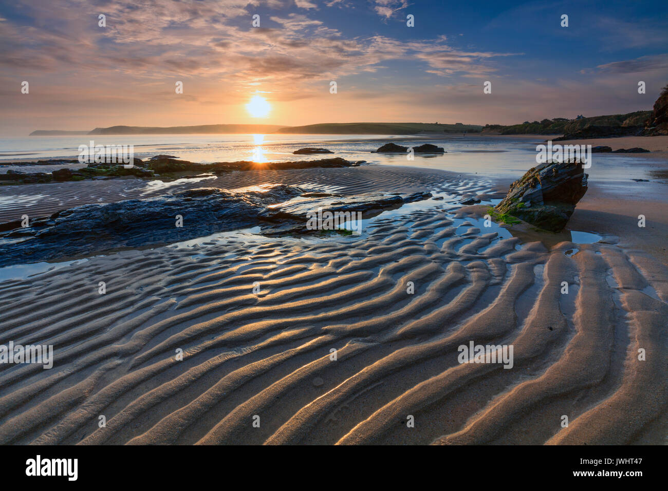 Harlyn Bay Beach near Padstow in Cornwall Stock Photo - Alamy