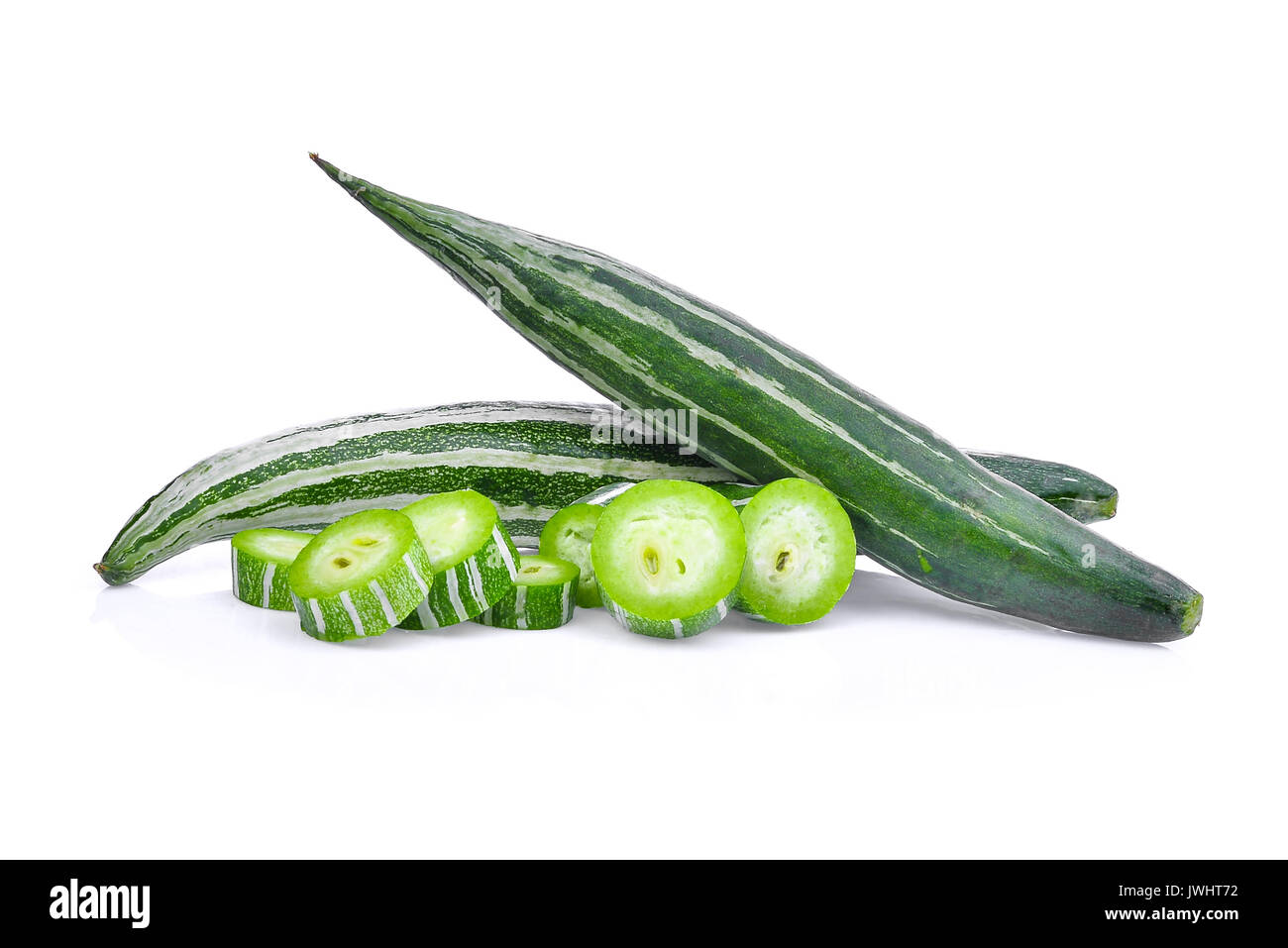 fresh snake gourd isolated on white background Stock Photo - Alamy