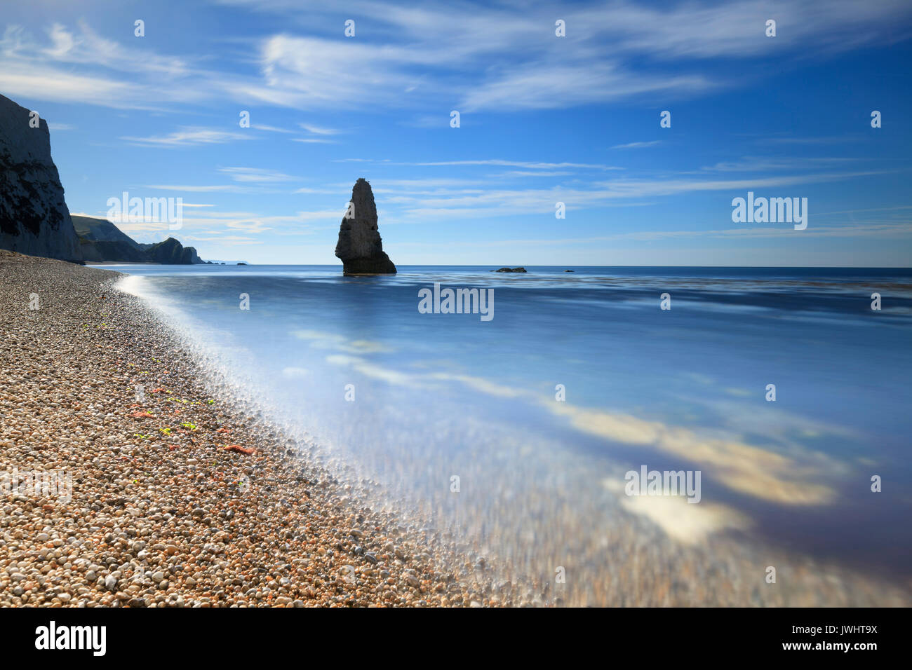 Butter Rock on Durdle Door Beach in Dorset Stock Photo - Alamy