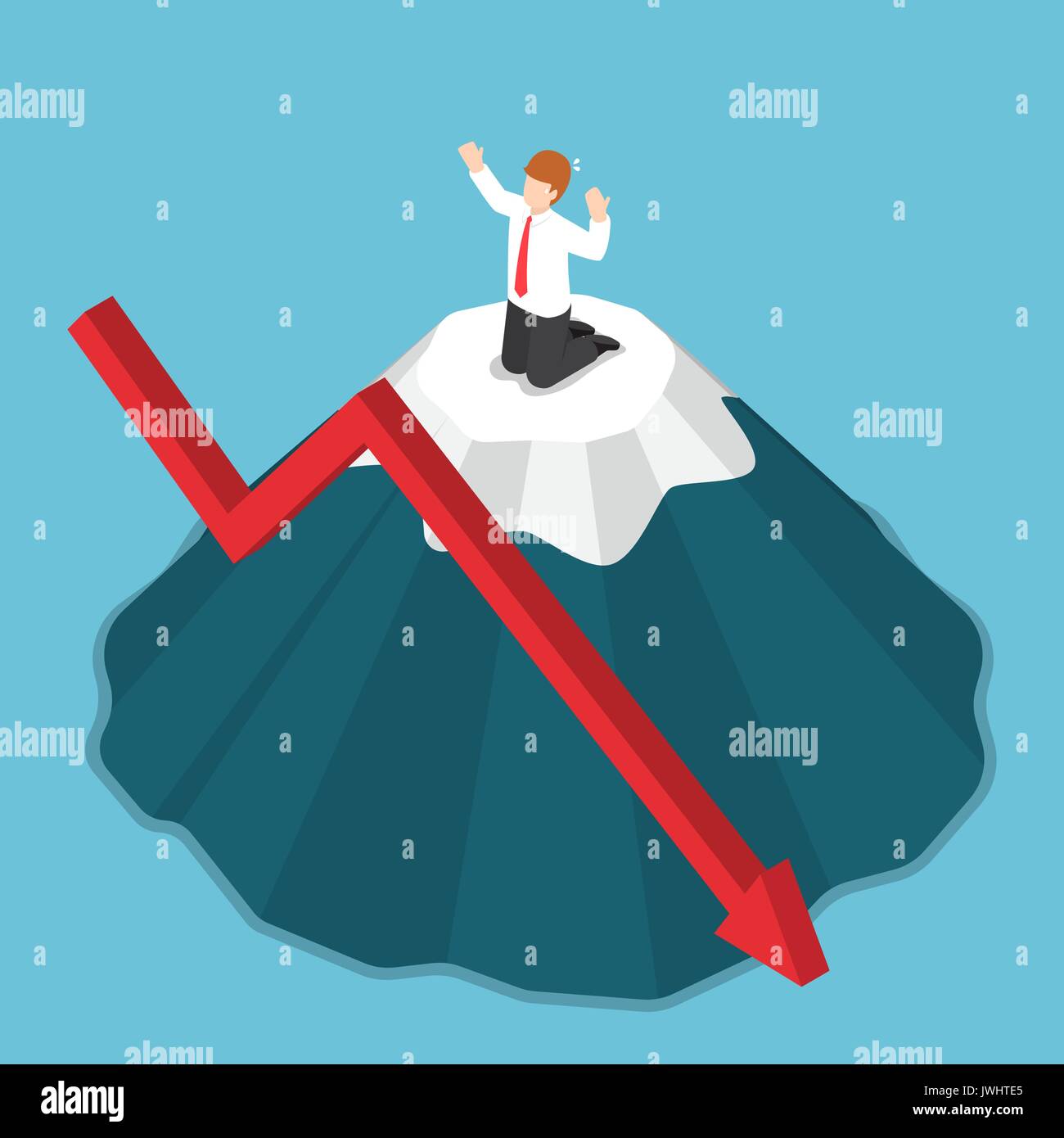 Stuck on cliff Stock Vector Images - Alamy