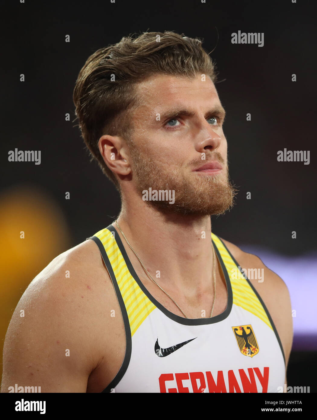 Germany's Rico Freimuth in the 400m event of the men's Decathlon during ...