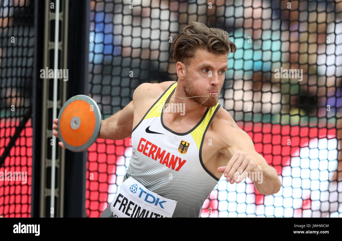 Germany's Rico Freimuth competes in the Discus during the Men's ...