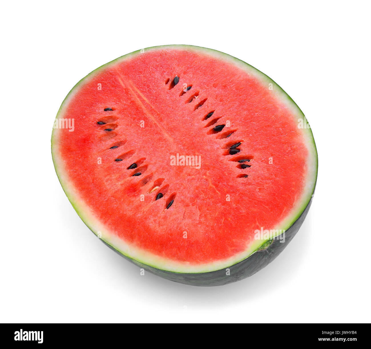 half of fresh watermelon isolated on white background Stock Photo - Alamy