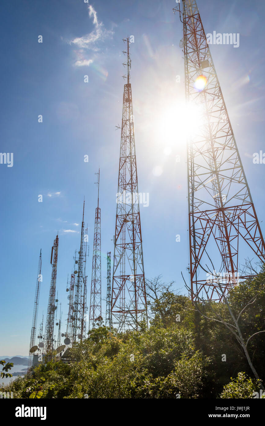 Communication towers antennas hi-res stock photography and images - Alamy