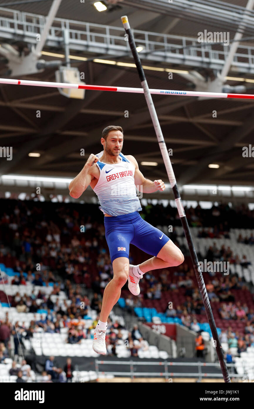 Great Britain's Ashley Bryant competes in the Pole Vault during the Men ...