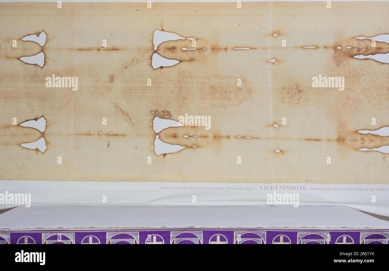 Abstract and conceptual Catholicism, the Holy Shroud of Turin. Known as ...
