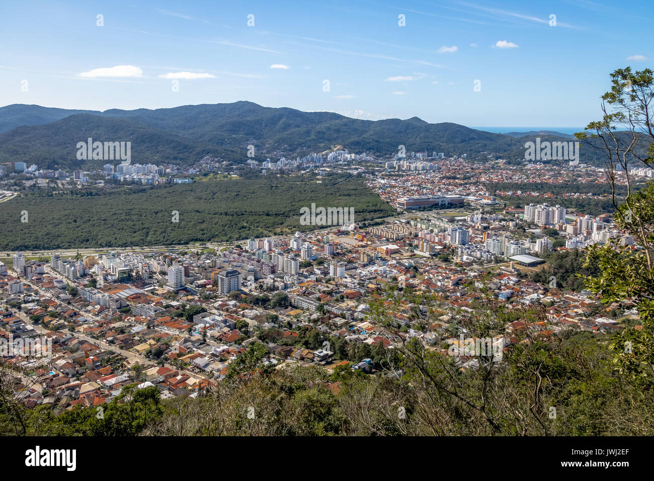 Aerial view of Florianopolis City - Florianopolis, Santa Catarina ...