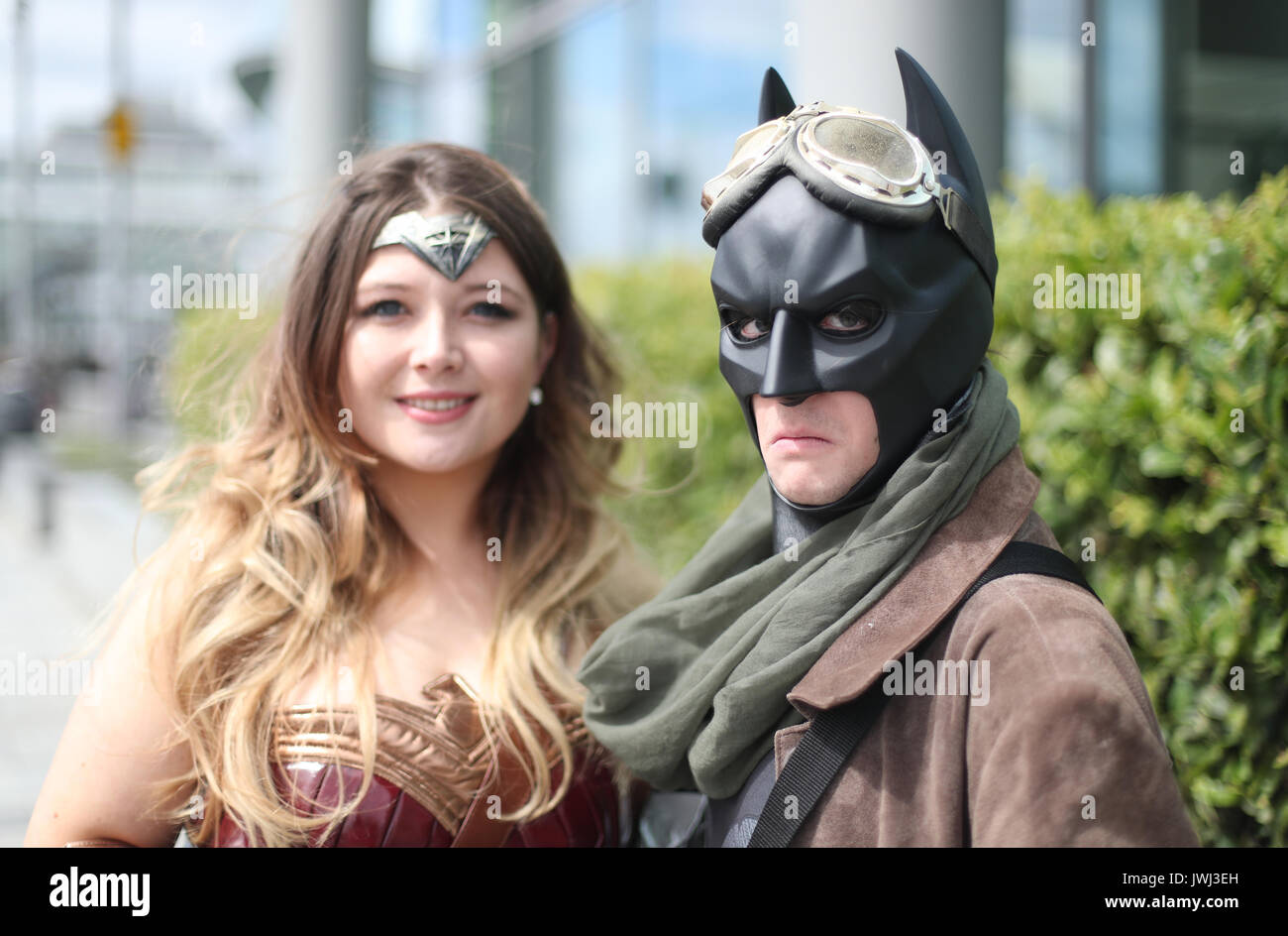 Shona Maher as Wonder Woman and Aaron Lockhart as Batman, at the annual ...
