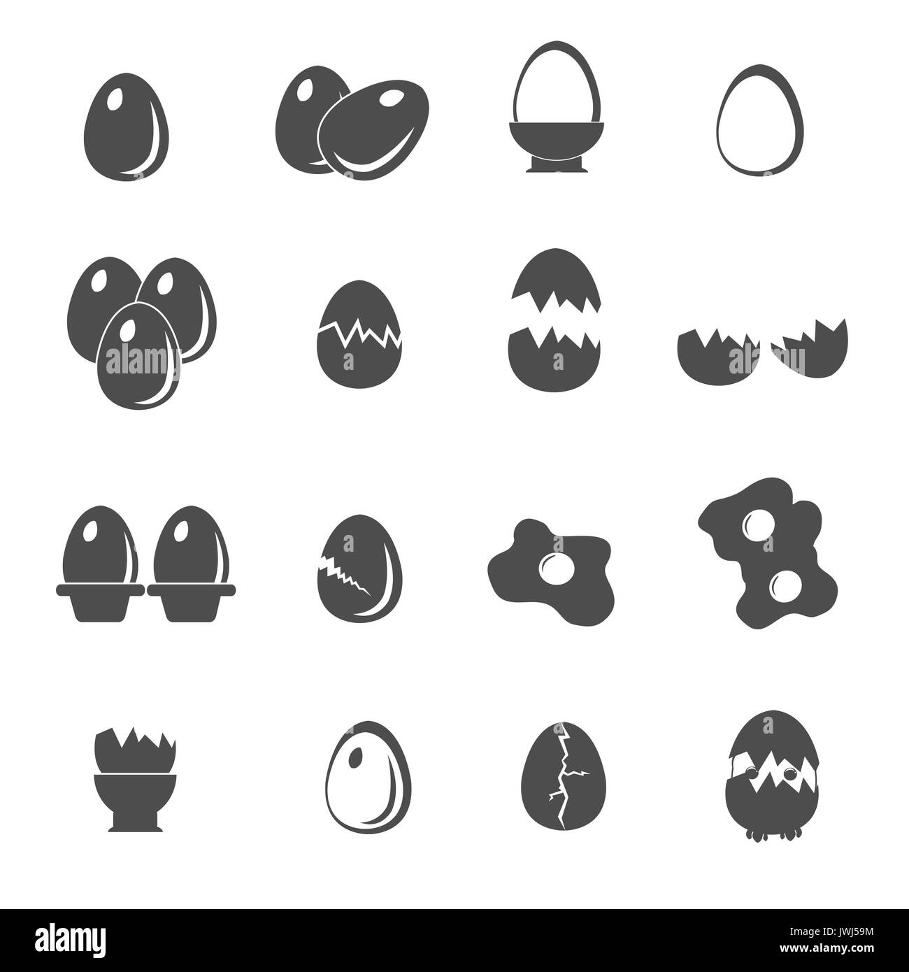 egg icons set vector Stock Photo - Alamy