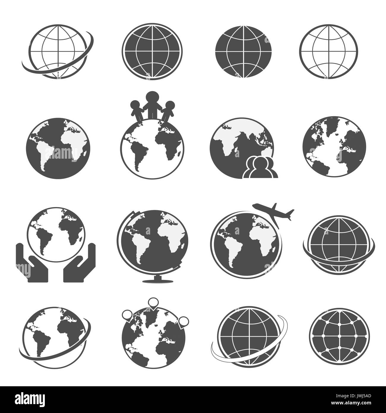 Black And White World Logo