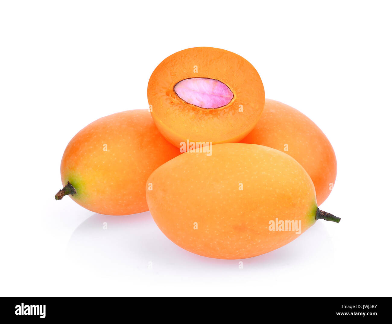 marian plum fruit isolated on white background Stock Photo - Alamy